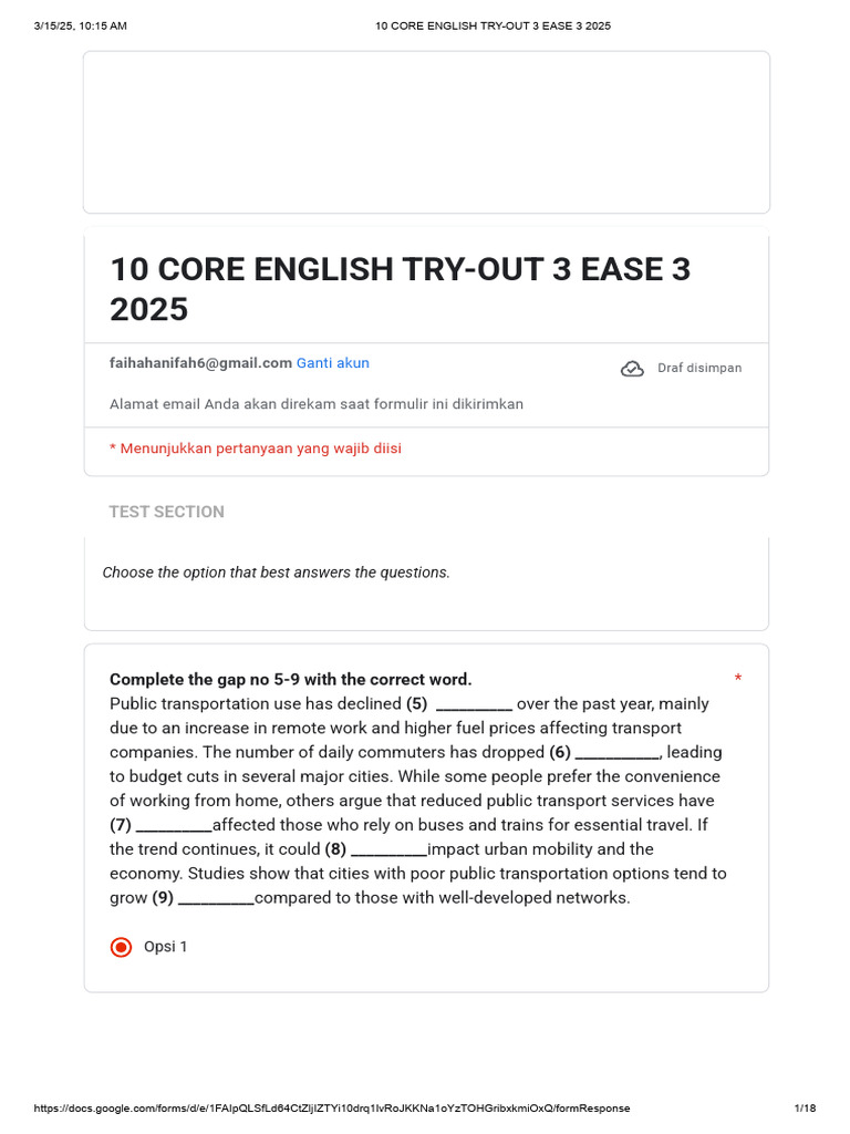 10 Core English Try-Out 3 Ease 3 2025 | PDF | Child Labour | Labour ...