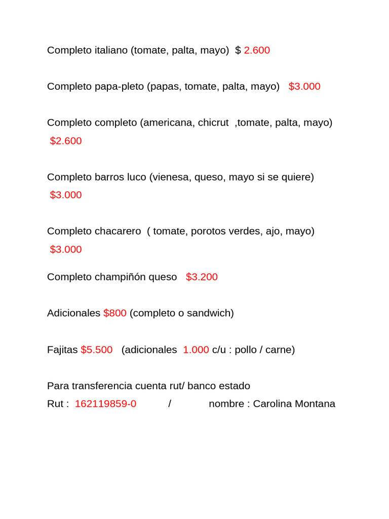 Completo Italiano (Tomate | PDF
