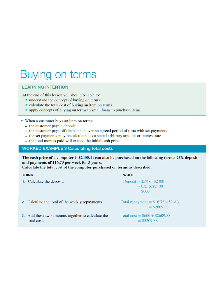Buying On Terms | PDF