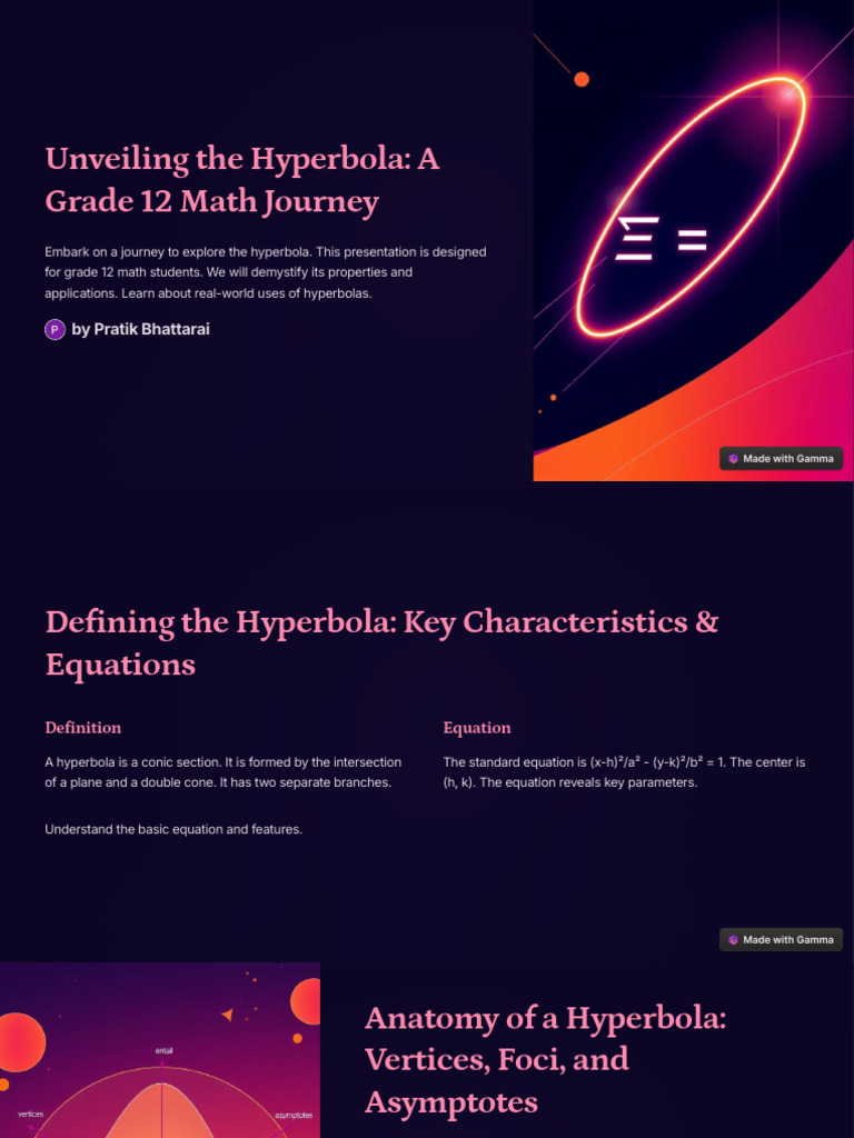 Unveiling The Hyperbola A Grade 12 Math Journey 2 | PDF | Asymptote ...