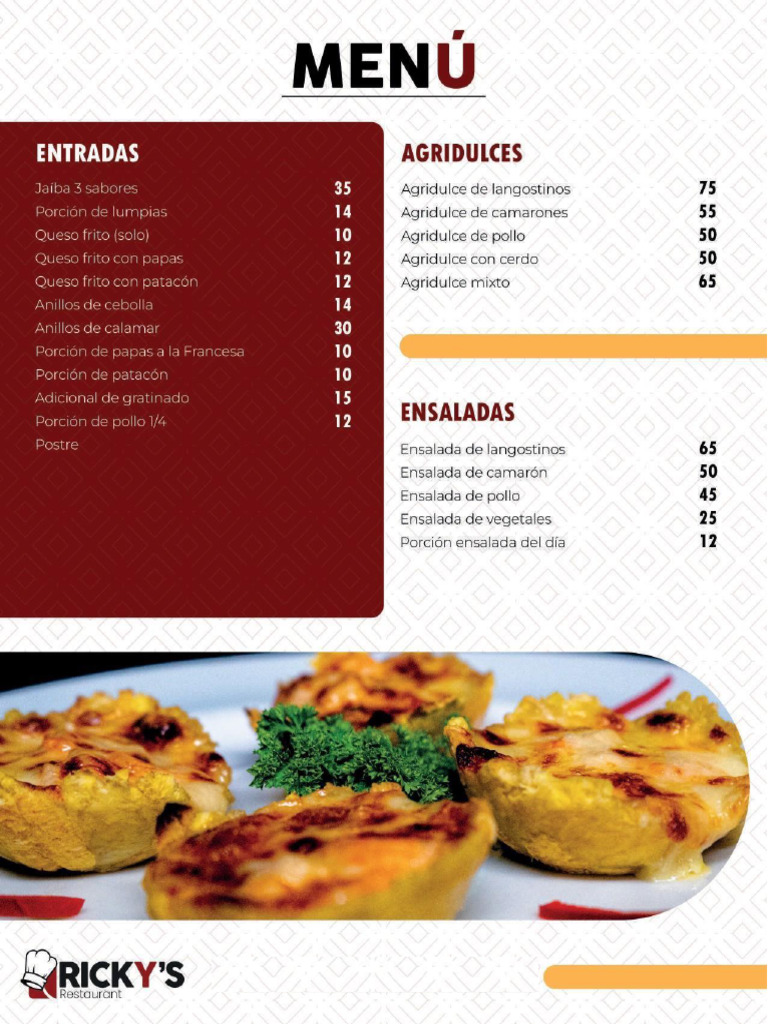 Cocteles y Sopas: Menú de Mariscos | PDF