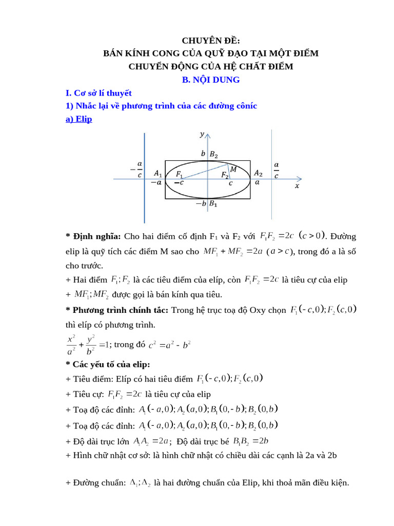 L10 Bán Kính Cong - Hệ Chất Điểm | PDF