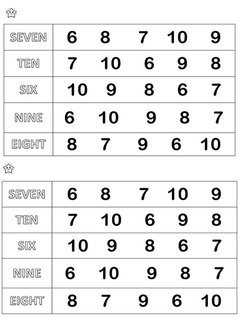 NUMBERS 6-10 | PDF