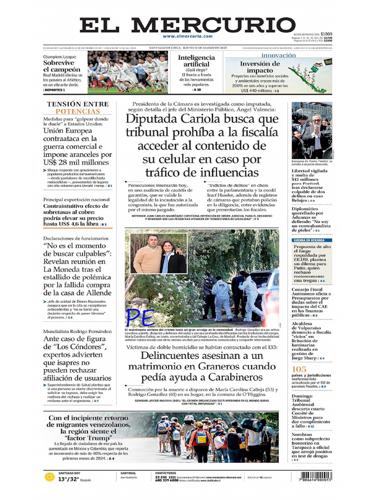 El Mercurio 20250313 (A-B-C-Innov-Dep) | PDF