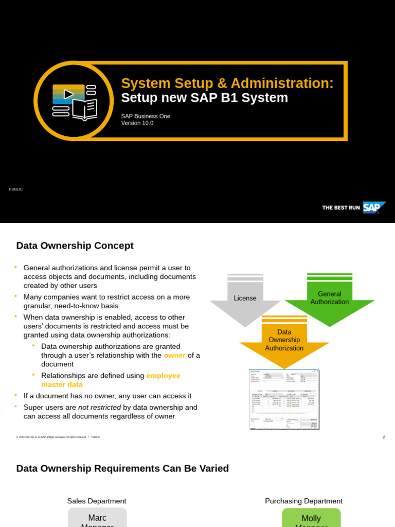 Setting For New Database Part 2 | PDF | Ownership | Sales