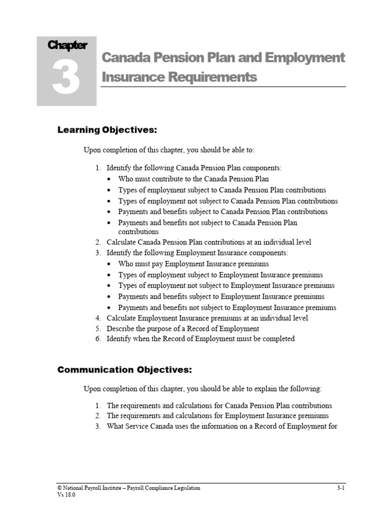2024 PCL Chapter 3 cpp ei requirements | PDF | Payroll | Payroll Tax