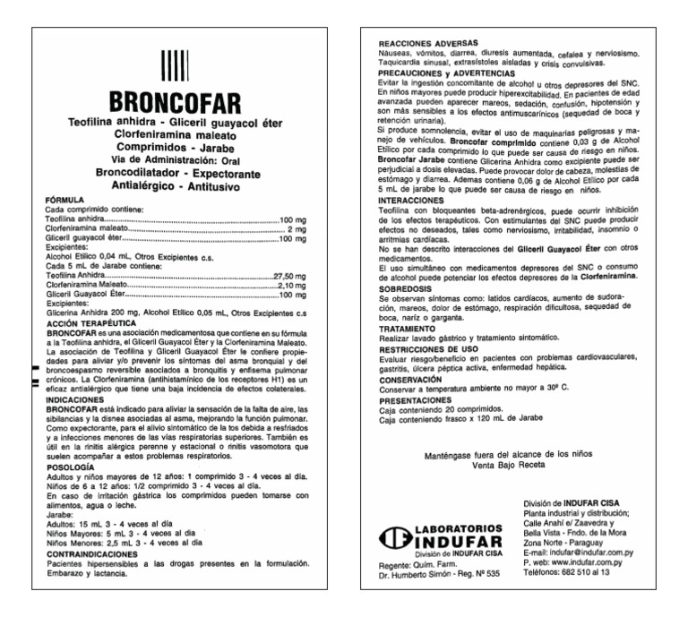 1 Broncofar-Comp Prospecto | PDF