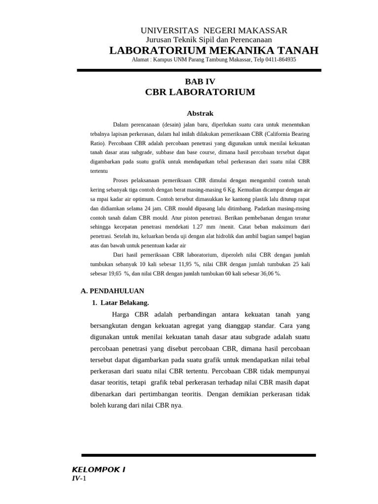 5.Cbr Laboratorium Ok | PDF