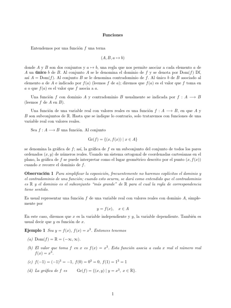 Introducción a Funciones Matemáticas | PDF | Función (Matemáticas ...