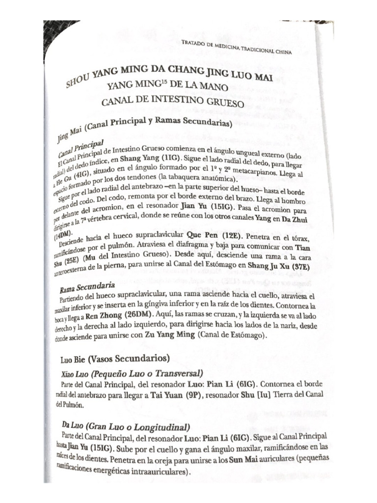 Yang Shou Ming Da Chang Jing Luo Mai | PDF