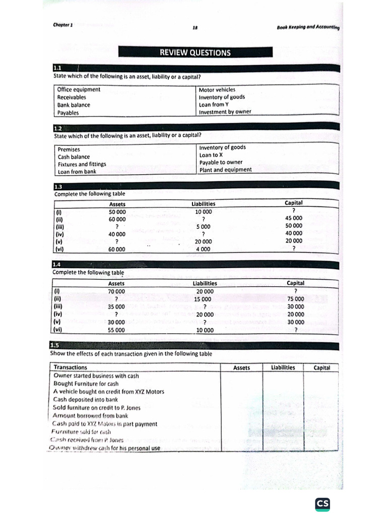 Chapter 1 Bookkeeping and Accounting | PDF