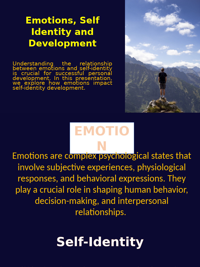 Emotions Self Identity and Development | PDF | Self Concept | Emotions