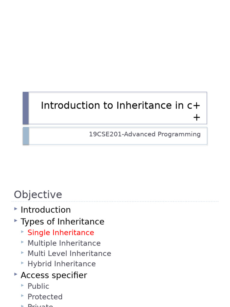 6_Introduction to Inheritance in c++2 (1) | PDF | Inheritance (Object Oriented Programming) | C++