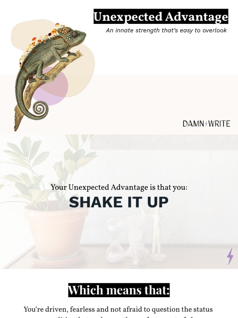 Your Unexpected Advantage - Shake It Up | PDF