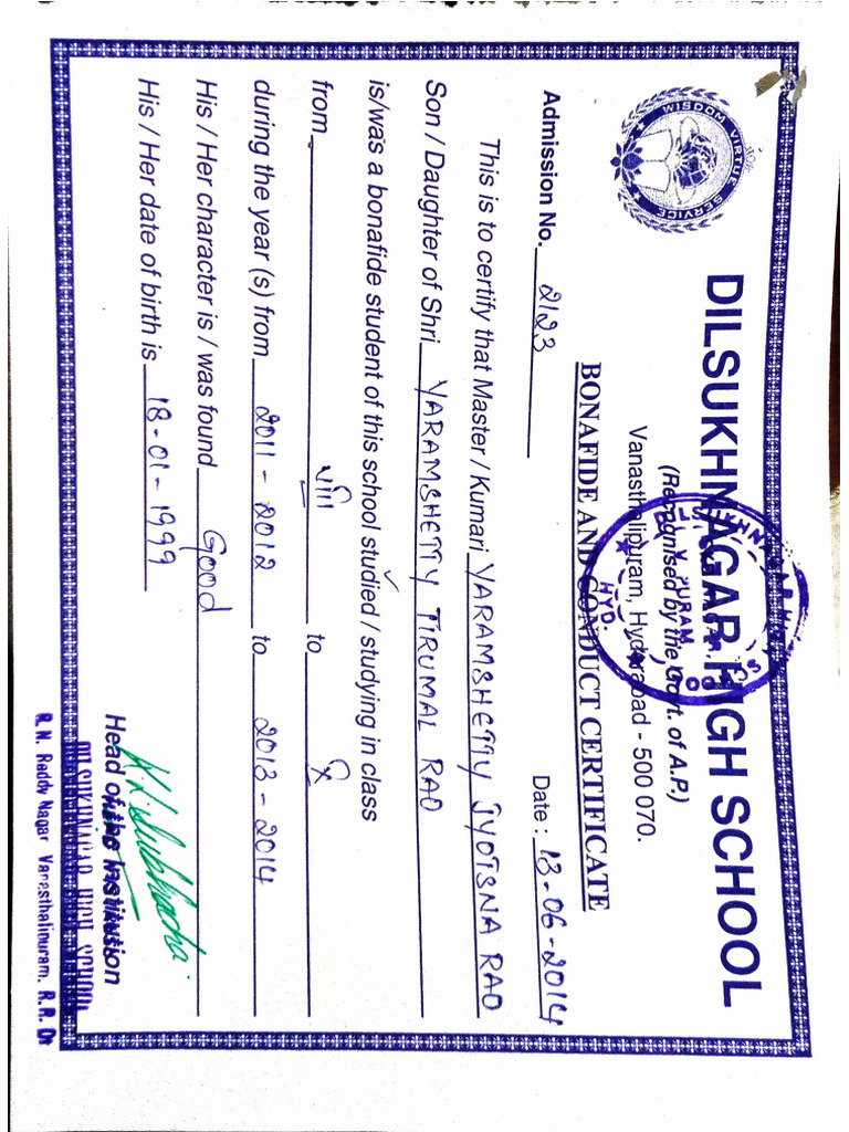 Bonafied 8 To 10 | PDF