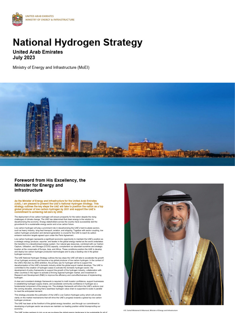 GHD PDF UAE National Hydrogen Strategy Fraunhofer 2023 | PDF | Climate ...