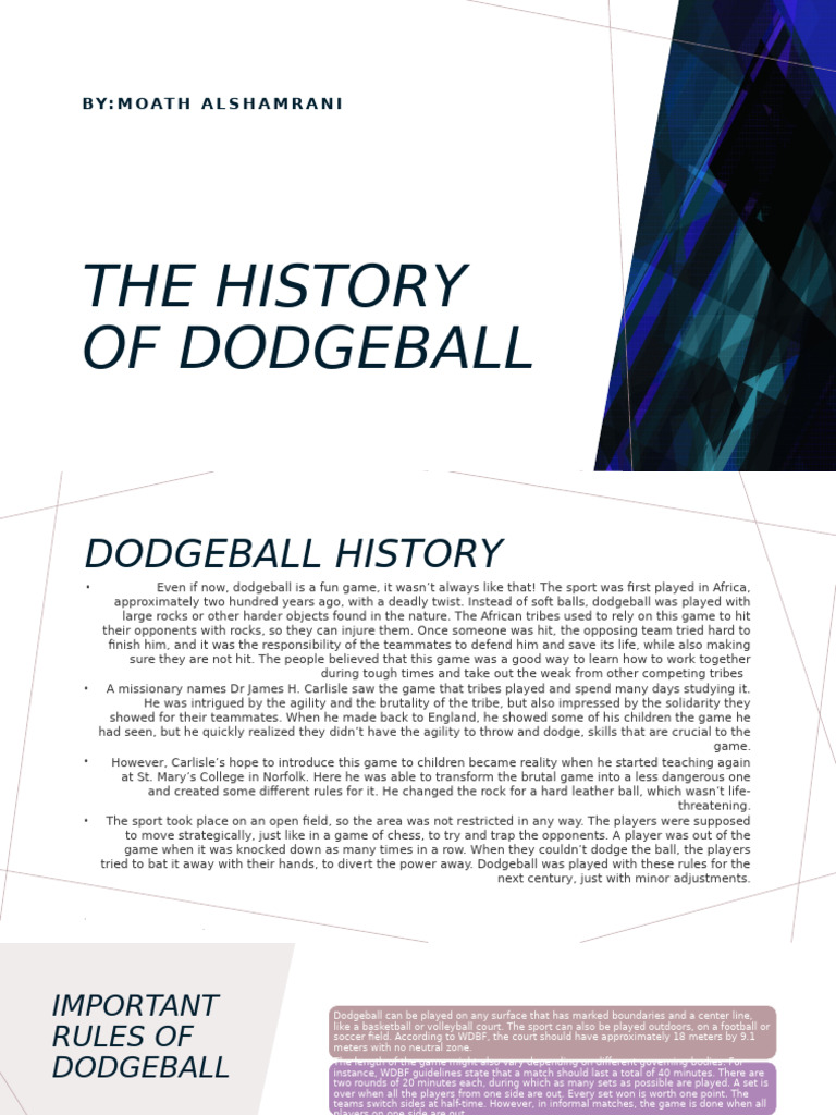 The History of Dodgeball | PDF | Games Of Physical Skill | Ball Games