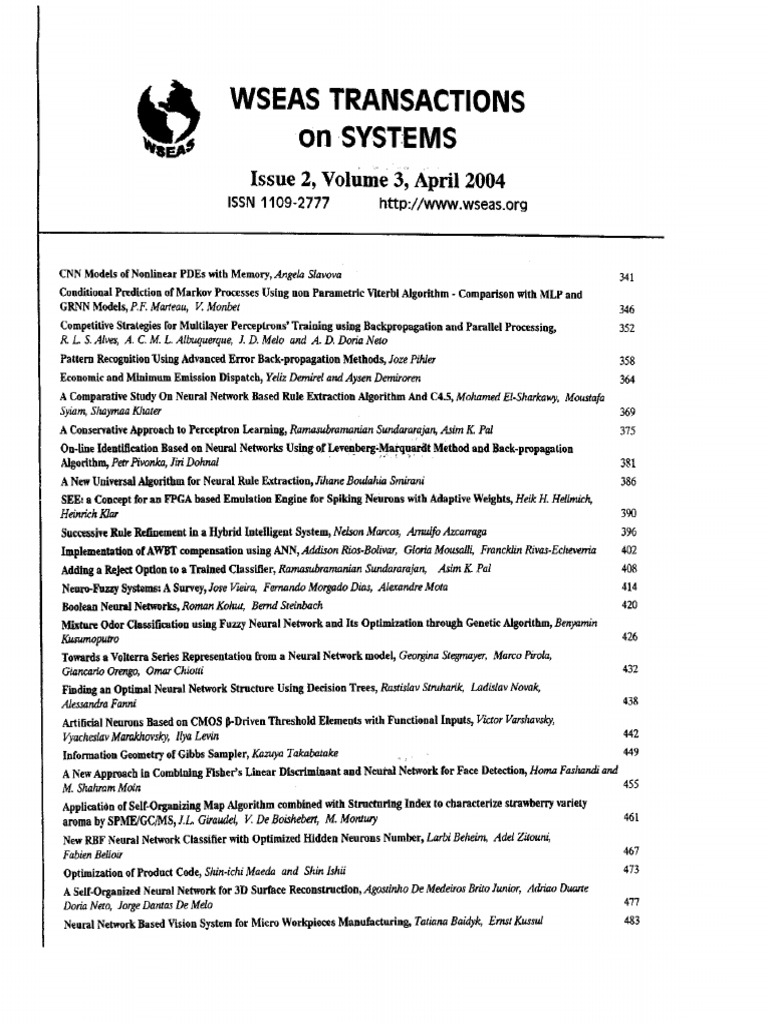 Wseas TS2004 | PDF