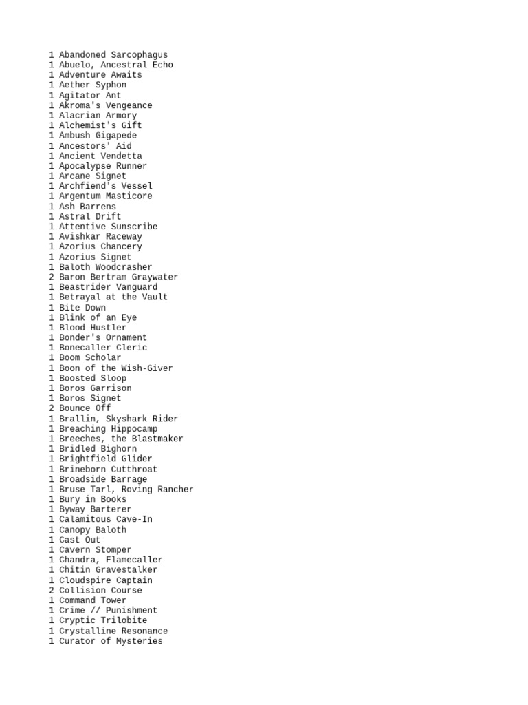 Timeless - Wisdom - Upgraded Precon (Pgs Commander League 2025) | PDF