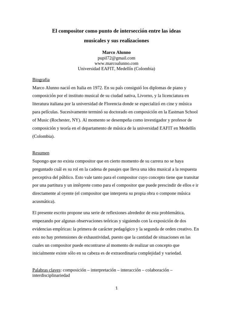 El rol del compositor en la música | PDF | Software | Partituras