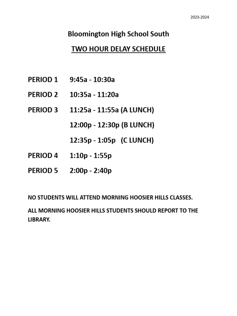 2 Hour Delay.docx | PDF