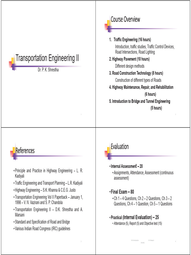 Transportation Engineering Overview | PDF