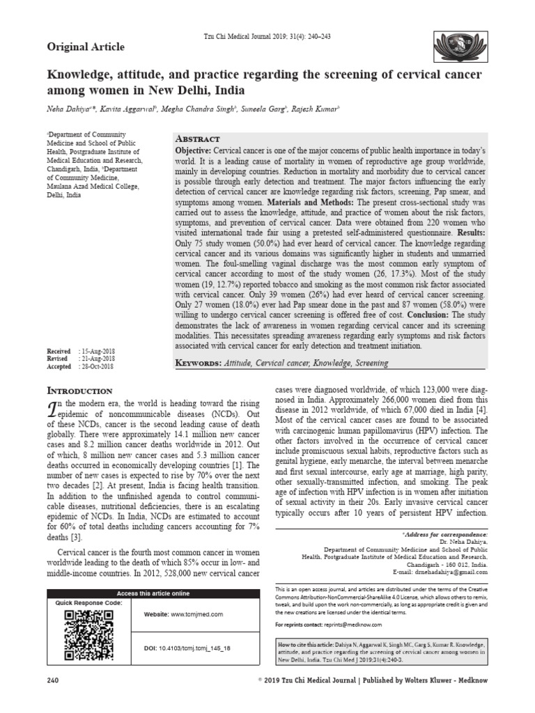 Cervical Cancer Article 3 | PDF | Cervical Cancer | Cancer