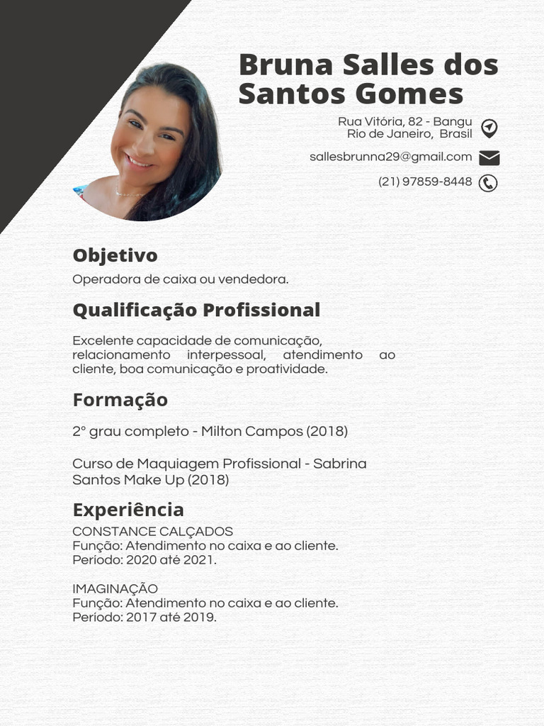 Currículo de Bruna | PDF