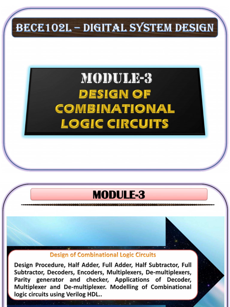 Design of Combinational Logic Circuits | PDF