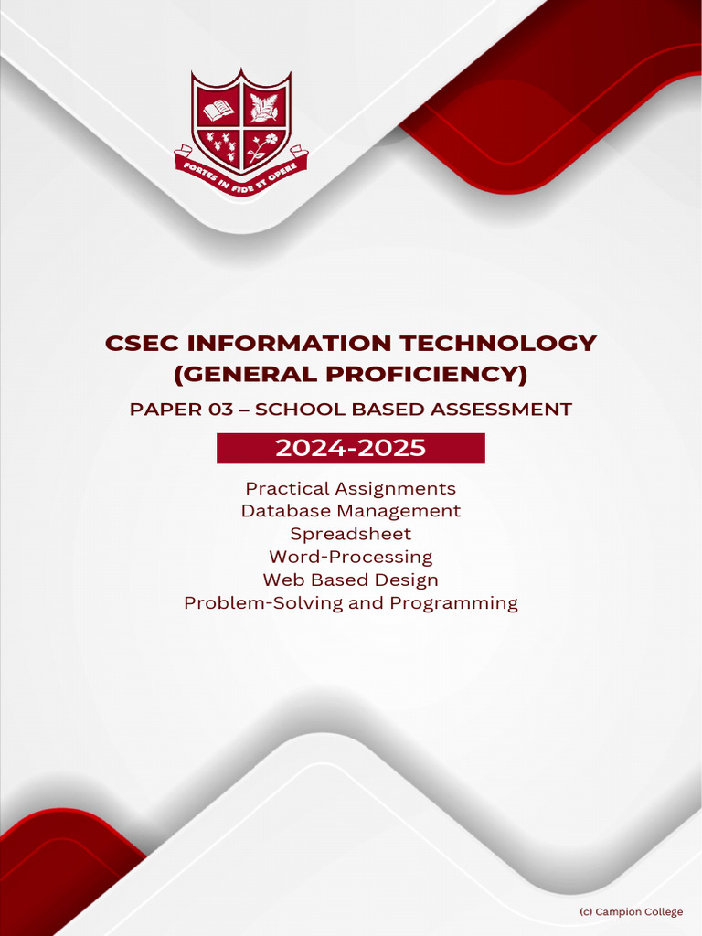 Complete IT SBA 2024-2025 | PDF | Spreadsheet | Databases