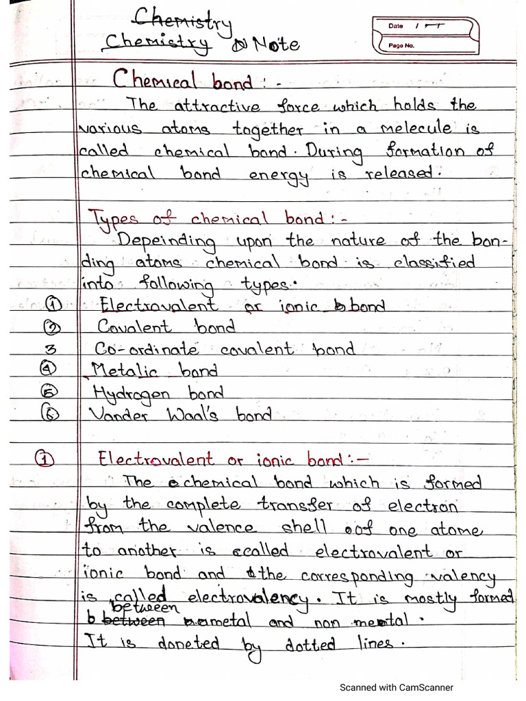 Chemistry Note | PDF