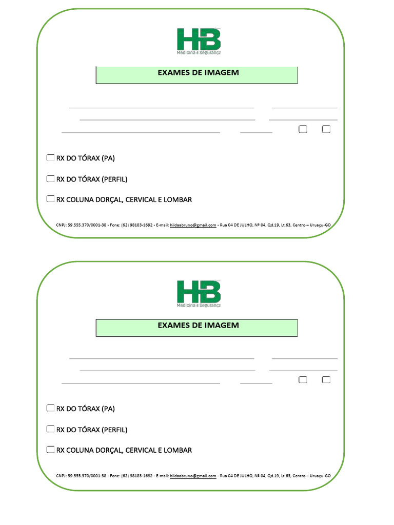 Solicitação de RX | PDF
