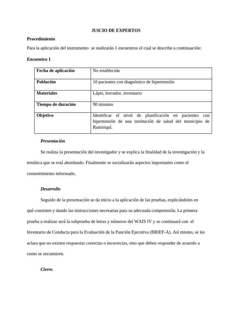 Juicio de Expertos | PDF | Consentimiento informado | Ciencias del ...