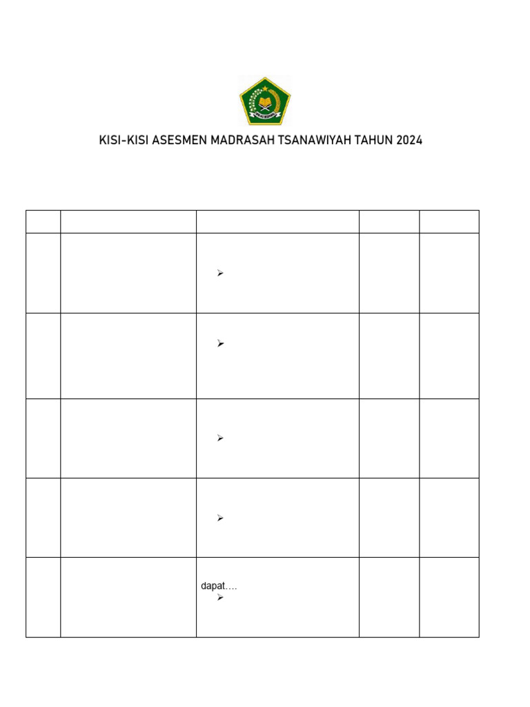 Kisi-Kisi Am 2024 | PDF