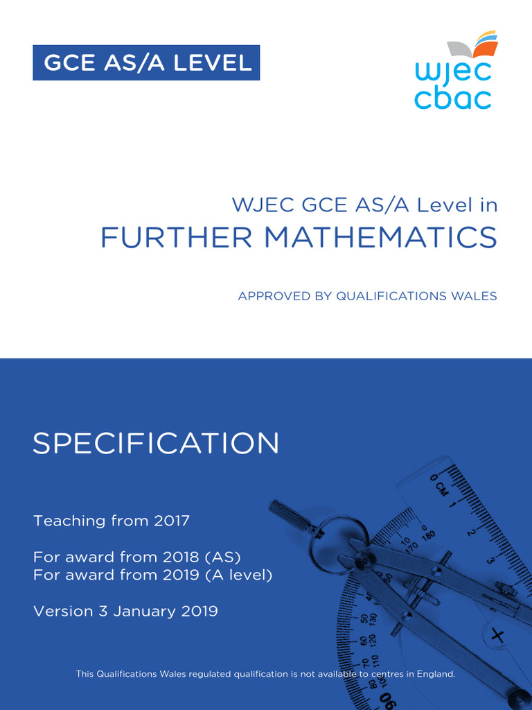 Wjec Gce Further Maths Spec From 2017 e | PDF | Matrix (Mathematics ...