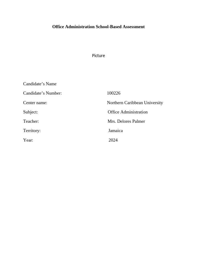 Office Admin SBA Outline | PDF