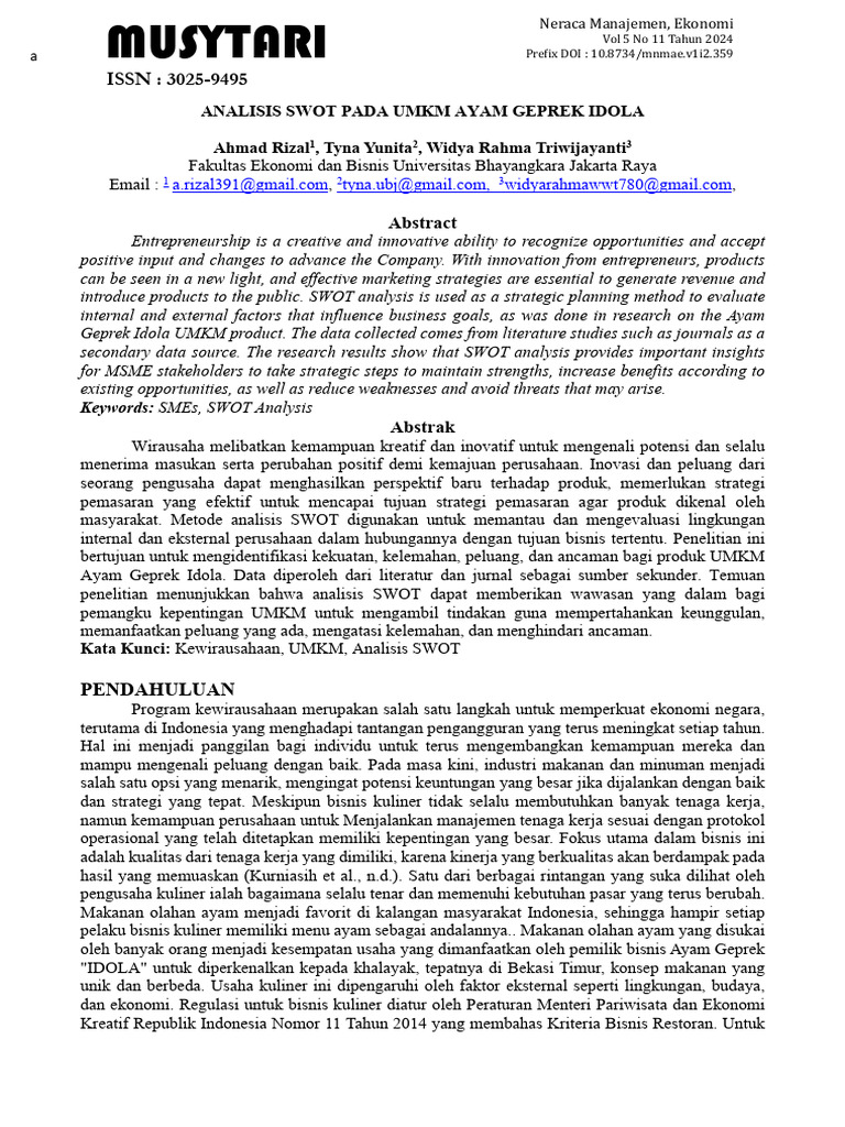 Jurnal Rizal Musytari | PDF