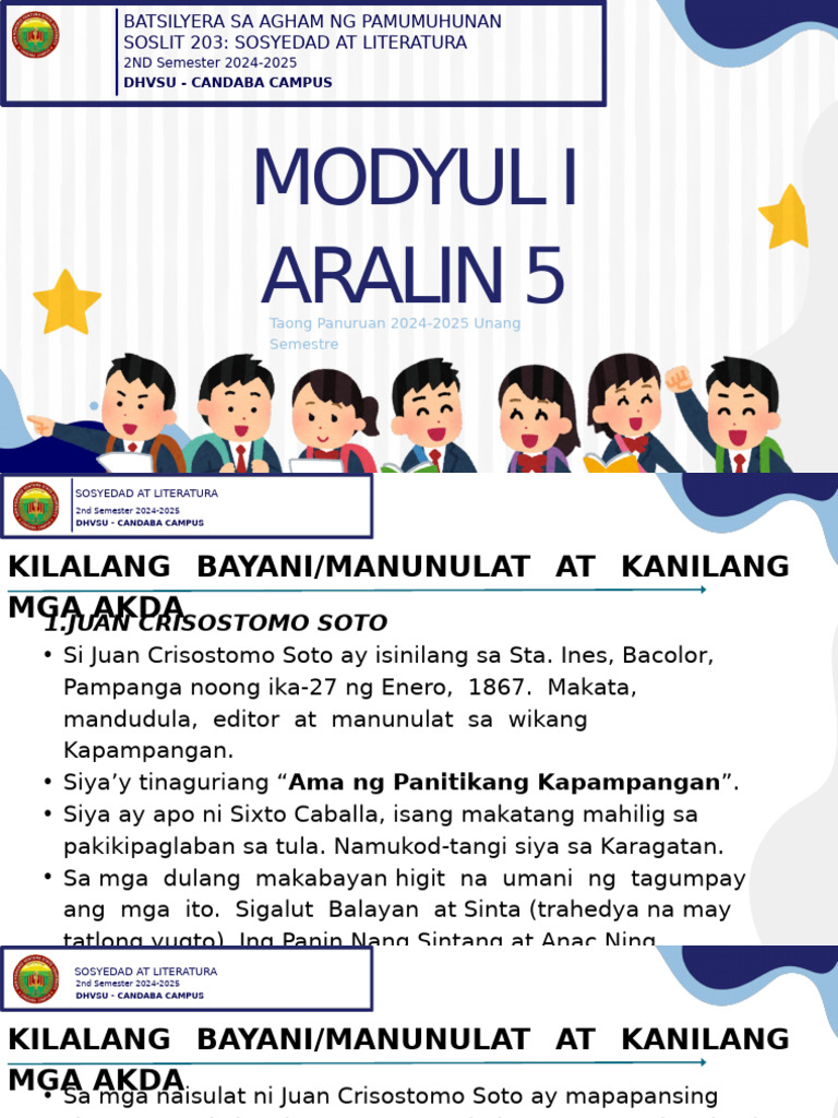 Modyul 1 Aralin 5 Kilalang Bayani at Manunulat | PDF