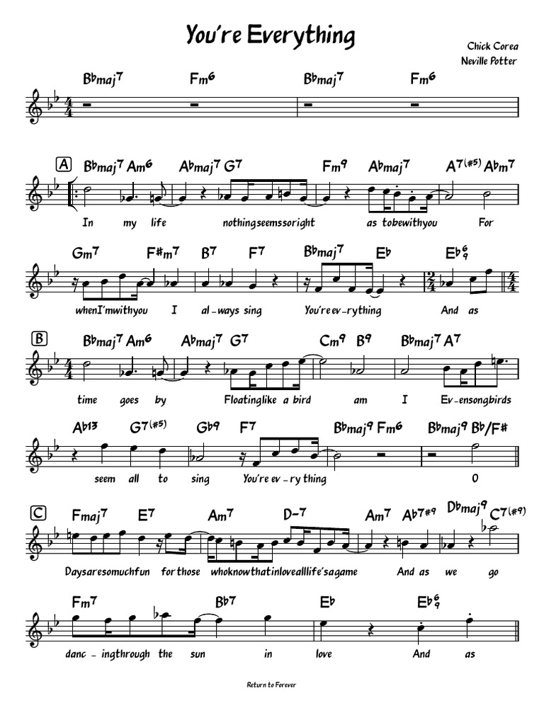Youre Everything - Chick Corea (BB) | PDF