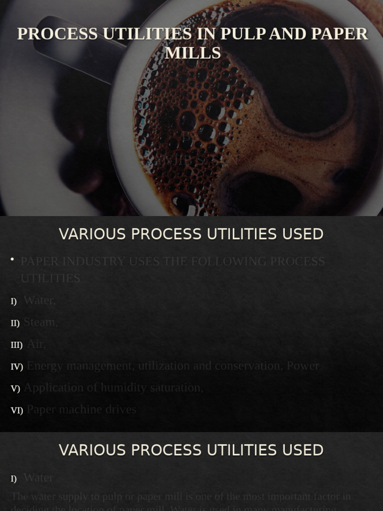 Process Utilities in Pulp and Paper Mills | PDF | Water Purification ...