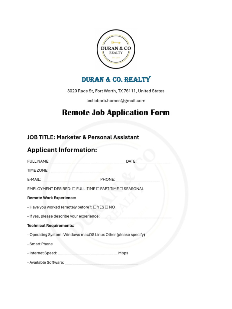 Duran&co Remote Application | PDF | Computing