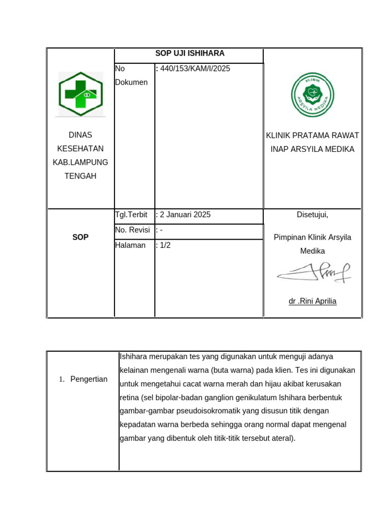 Sop Uji Ishihara | PDF
