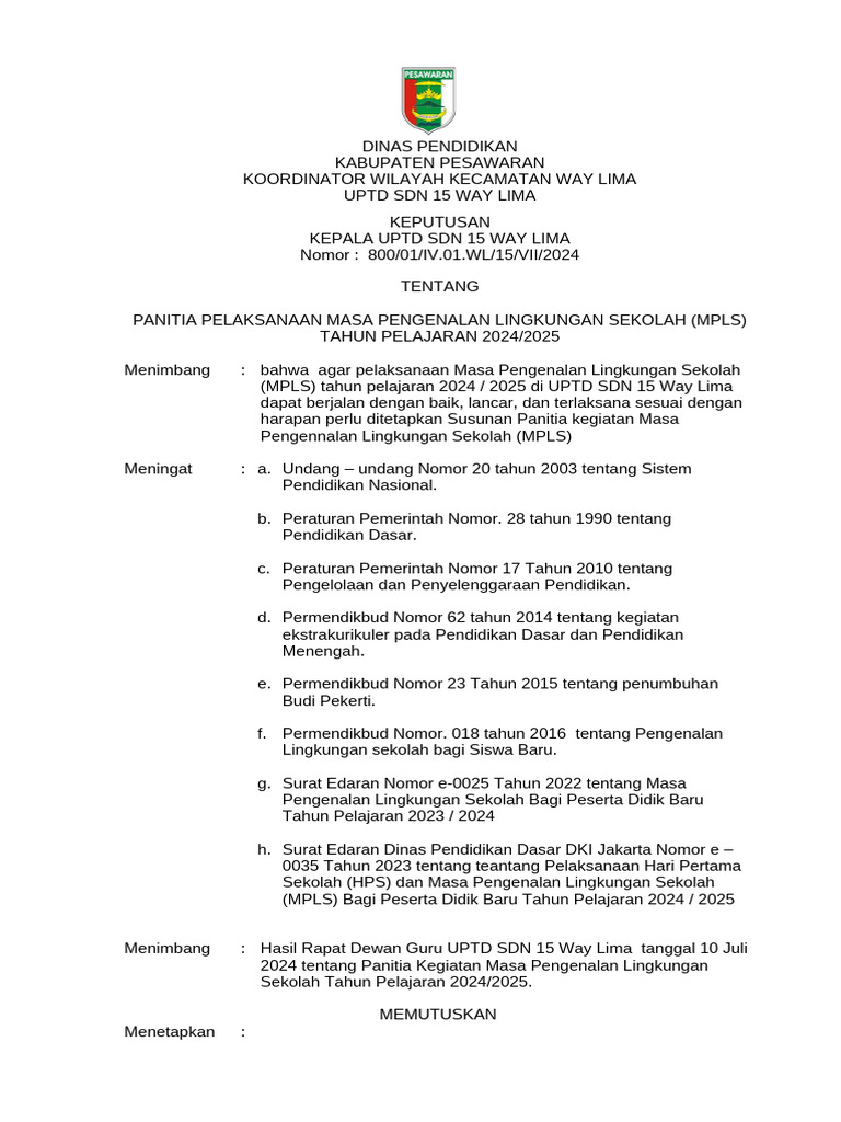 SK-MPLS-2023-2024 Uptd SDN 15 | PDF