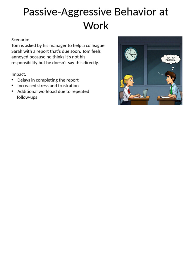 Passive Aggressive Behavior 2 Slides Presentation | PDF