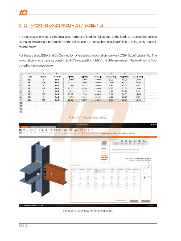 04 - 02 - Importing Loads From A CSV (Excel) File | PDF