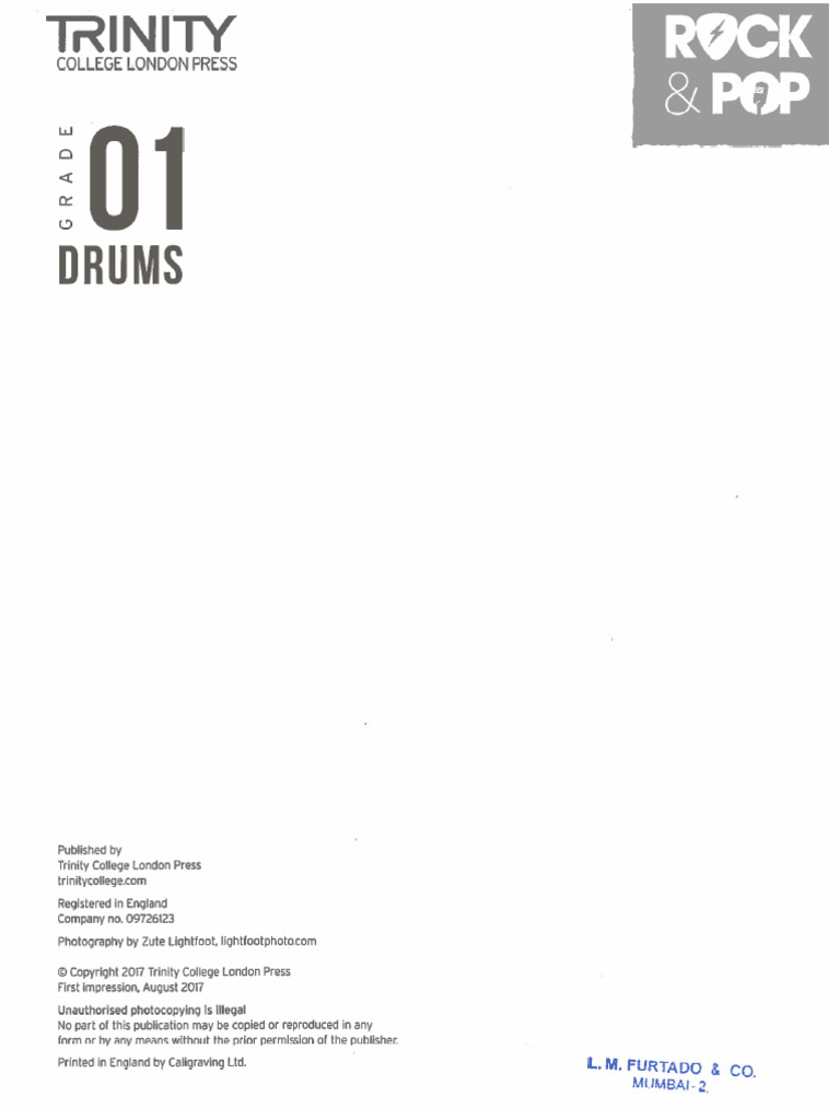 Trinity Drums - 1 | PDF