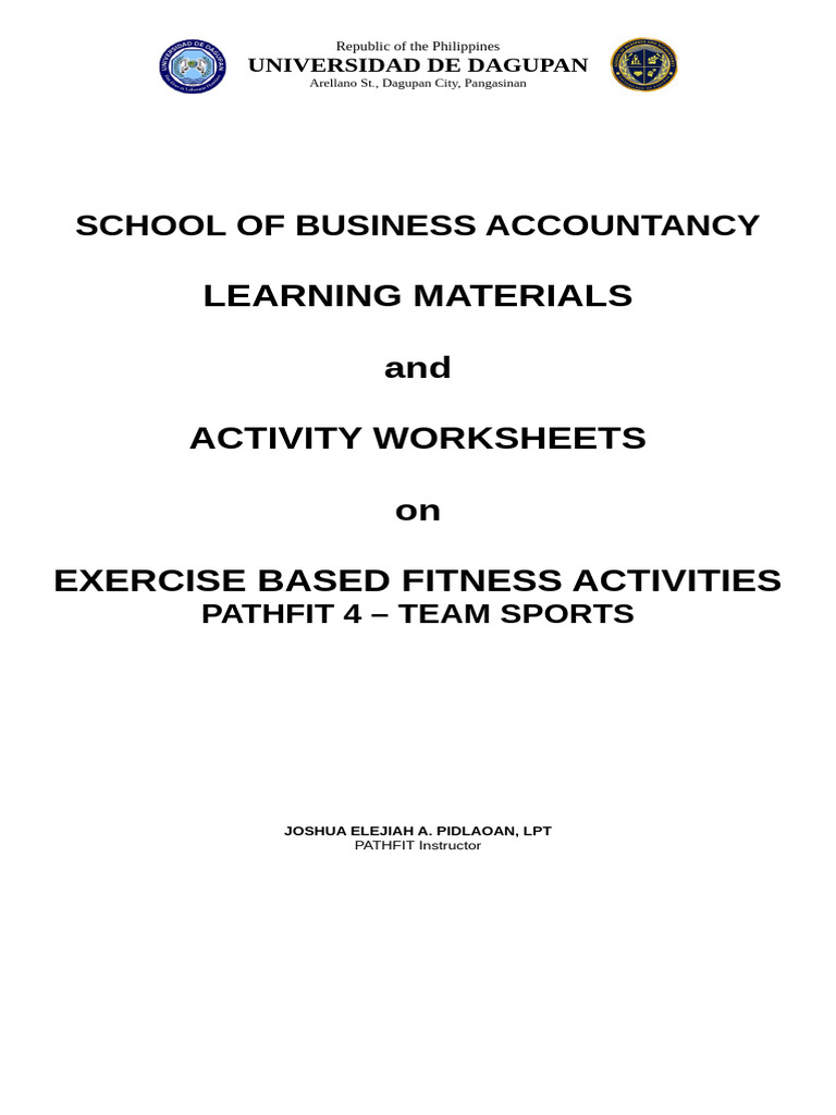 MIDTERM PATHFIT 4 Module & ACTIVITY SHEET | PDF | Volleyball | Athletic Sports