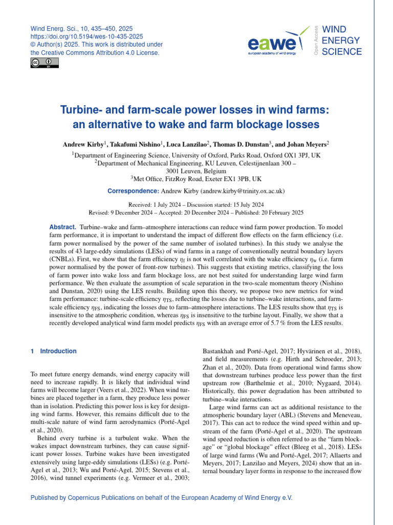 Wind Farm Power Losses Analysis | PDF | Wound | Wind Farm