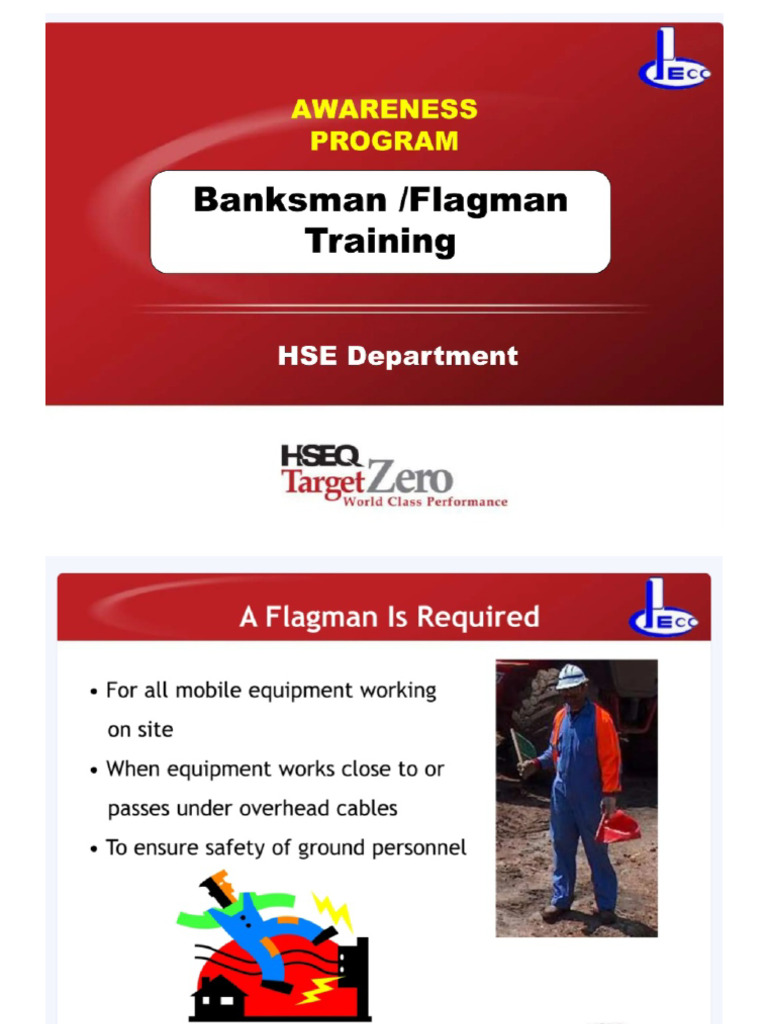 Banksman Flagman Training Module ARV 1740728891 | PDF
