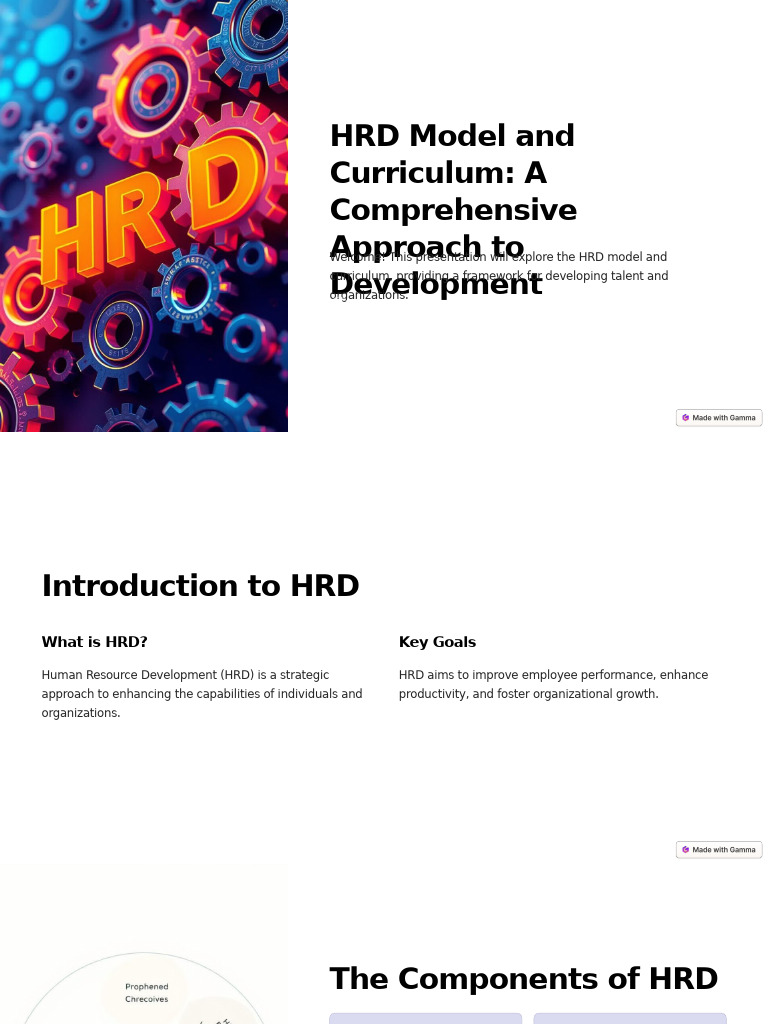 HRD Model and Curriculum A Comprehensive Approach To Development | PDF